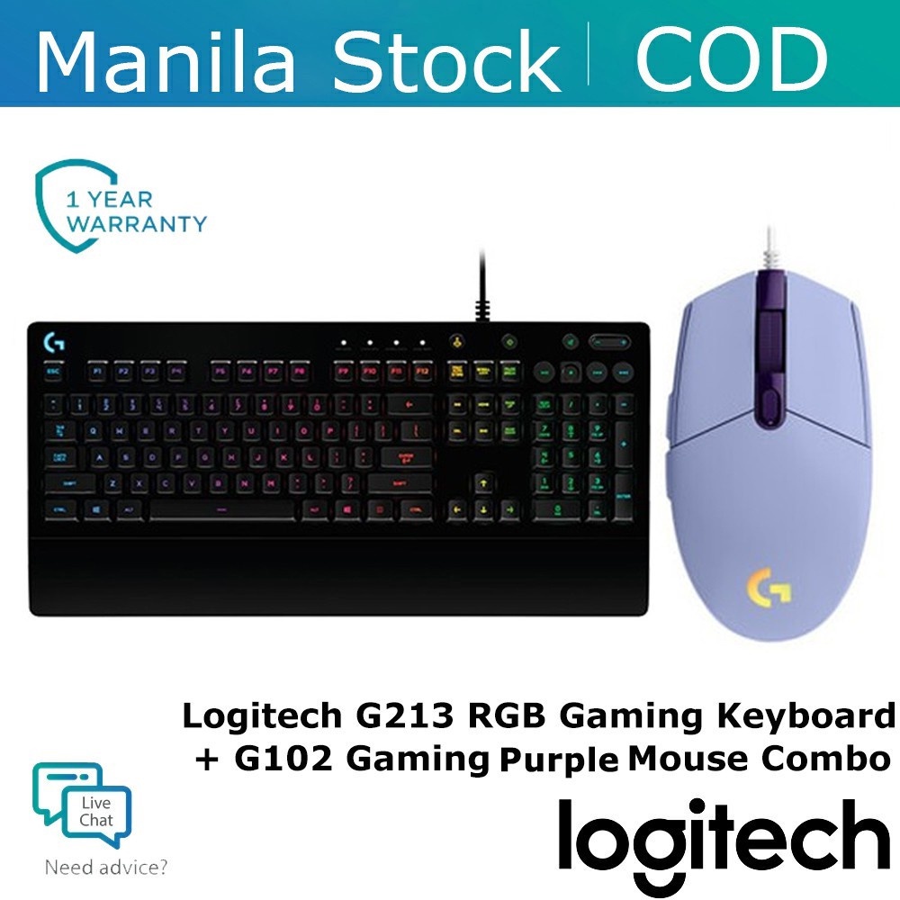 【PH STPCK】Original Logitech G213 & G102 Prodigy RGB Gaming Keyboard ...
