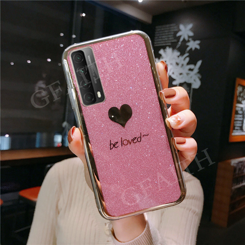 เคส Huawei Y7a 2020 New Cover Fashion Couple Bling Gold Glitter Be ...