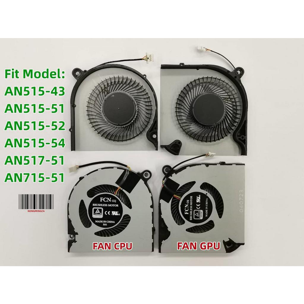 พัดลม FAN ACER CPU+GPU NITRO 5 AN515-52 AN515-54 AN517-51 NITRO 7 AN715 ...