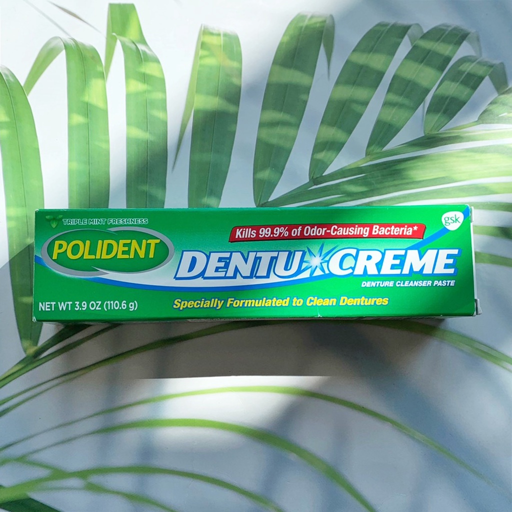 โพลิเดนท์ ครีมทำความสะอาดฟันปลอม Dentu Creme Denture Cleanser Paste ...