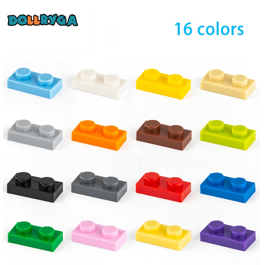 DOLLRYGA 60 ชิ้น/ล็อตบาง 1X2 DIY บล็อกอิฐการศึกษา Assemblage ก่อสร้าง ...