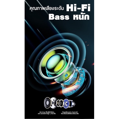 ของแท้‼️พร้อมส่ง‼️หูฟังบลูทูธ Basspro Max เบสหนัก กันน้ำได้ เคสใช้เป็น ...