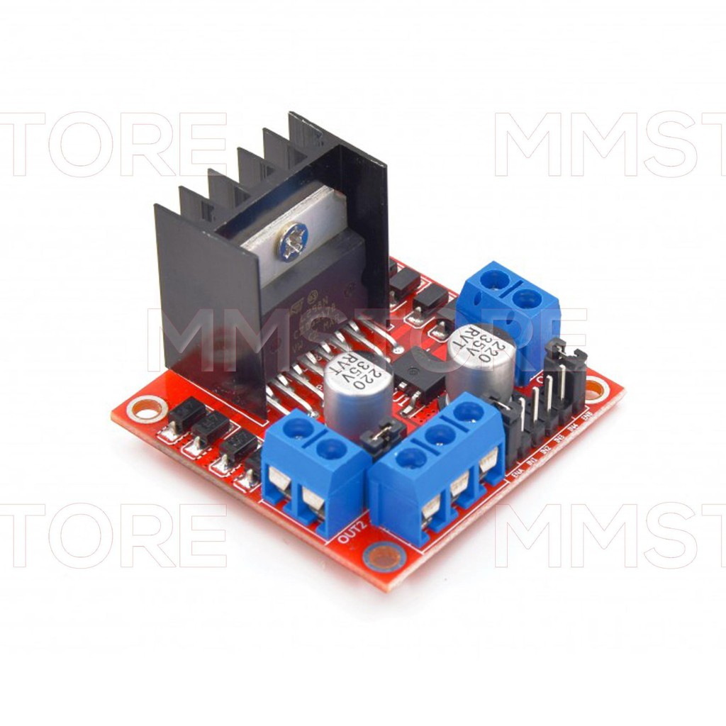 โมดูล L298N บอร์ดไดฟ์ มอเตอร์ Dual H Bridge สำหรับ Arduino วงจรขับ 2 มอเตอร์ DIY L298N Dual H ...