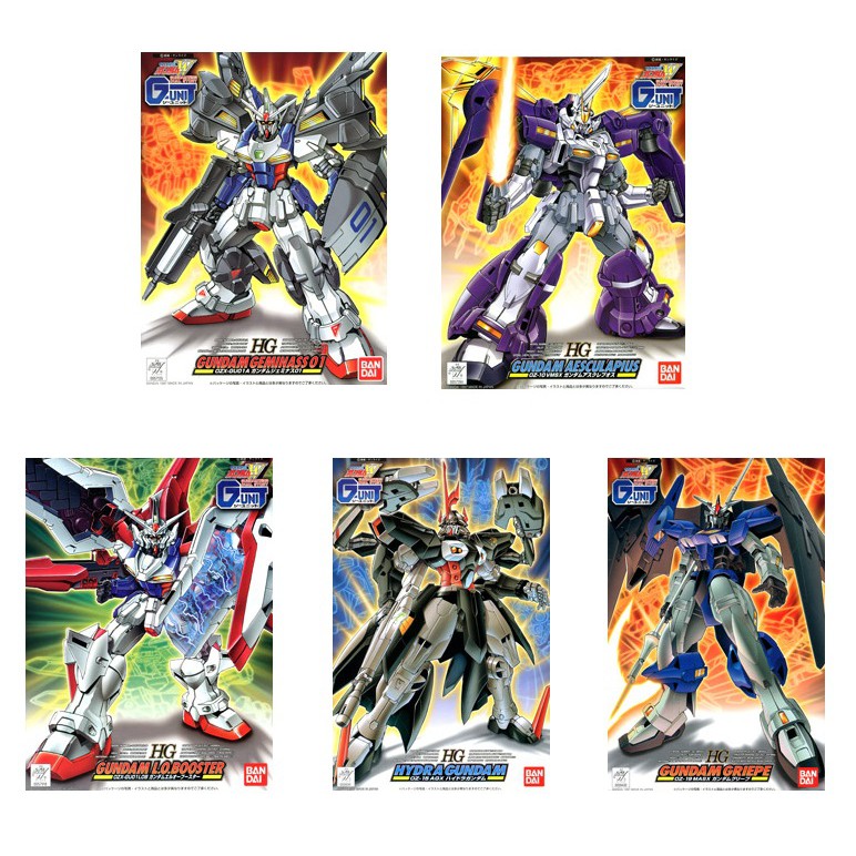 HG 1/144 WING G-Unit Gundam Set 5 กล่อง ครบชุด ของแท้ [BANDAI] Gundam ...