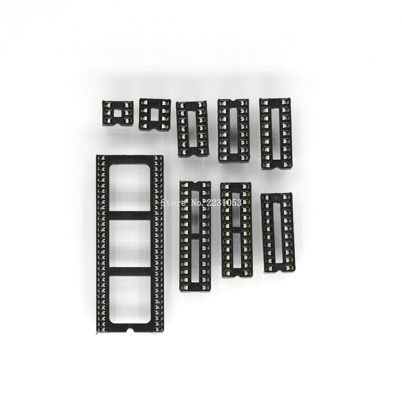 10pcs IC Seat 6 8 14 16 18 20 24 28 40 Pin 2.54 mm Pin Pitch MCU ซ็อกเ ...