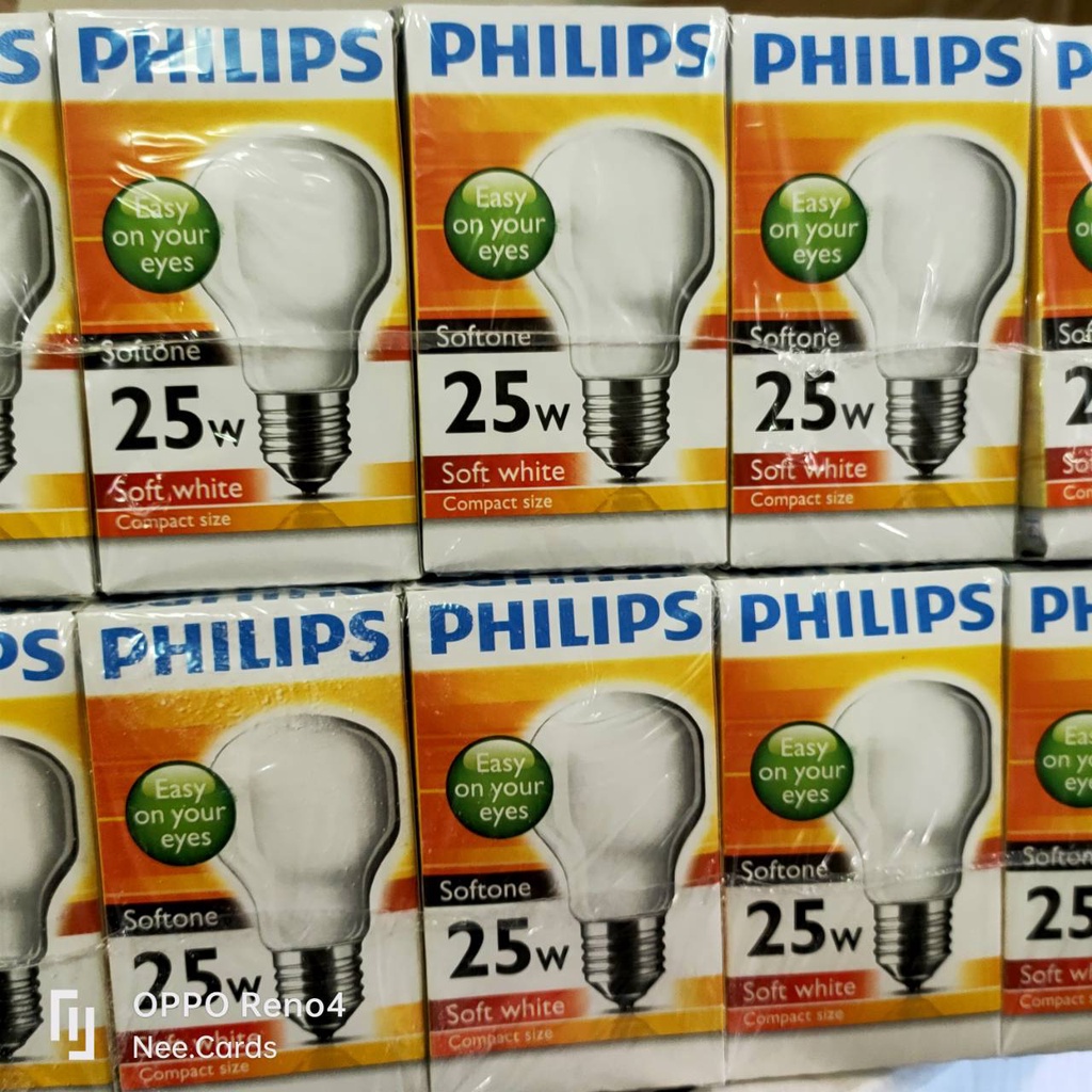 หลอดใส้แก้วฝ้า Softone 25W E27 Philips หรี่แสงได้ แสงธรรมชาติ | Shopee ...