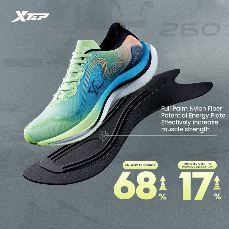 XTEP 260 2.0 รองเท้าวิ่งผู้ชายแข่งมืออาชีพรองรับความเสถียรรีบาวด์น้ําหนักเบาทนต่อการสึกหรอกัน ...