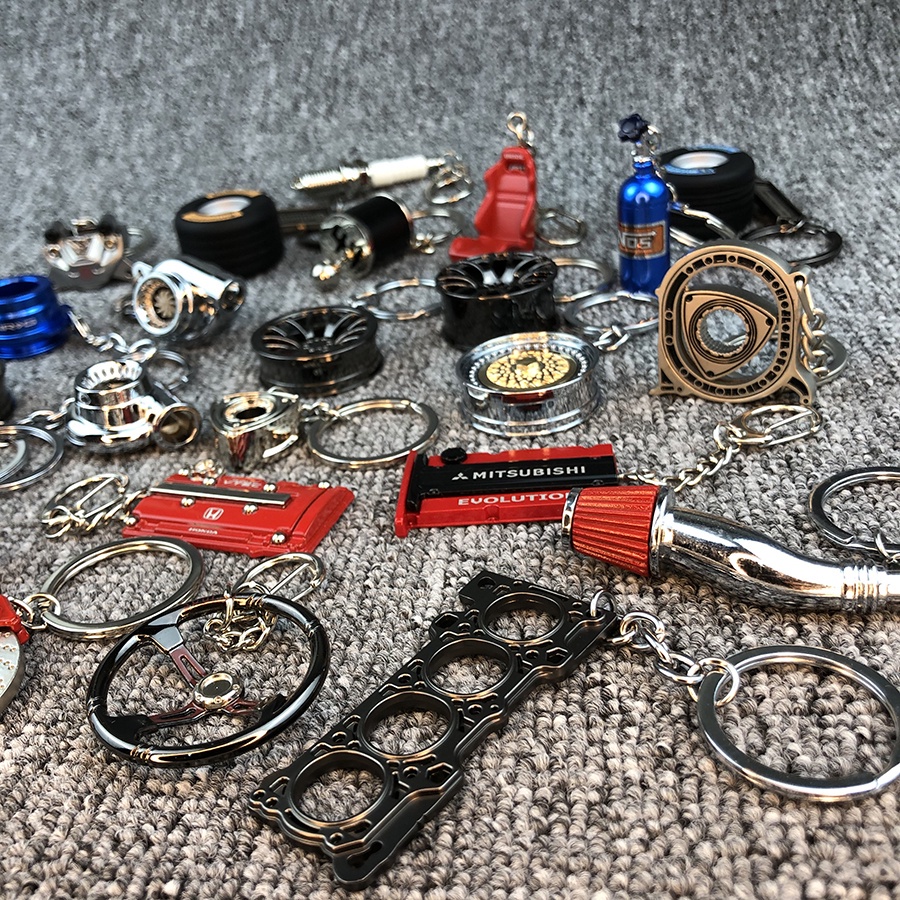 JDM keychain shock absorber brake turbo personality key chain creative ...