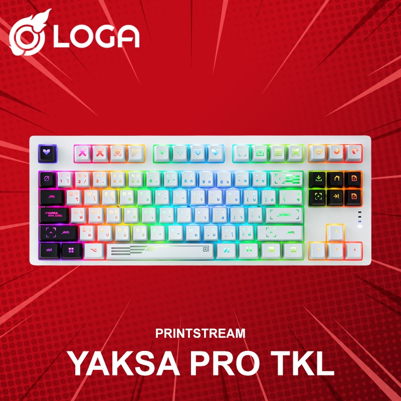 คีย์บอร์ด Loga รุ่น Yaksa PRO TKL : Printstream (ภาษาไทย) ประกันศูนย์ 2 ปี | Shopee Thailand