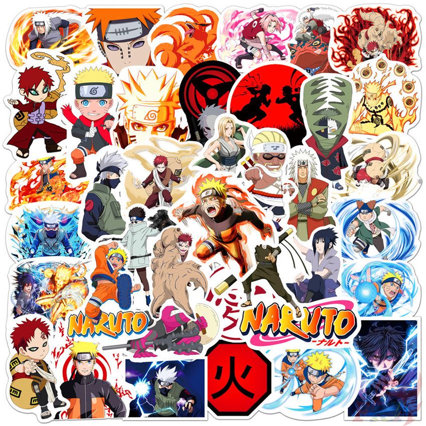 Naruto - Series 03 Anime Stickers 50Pcs/Set DIY Fashion Decals Doodle ...