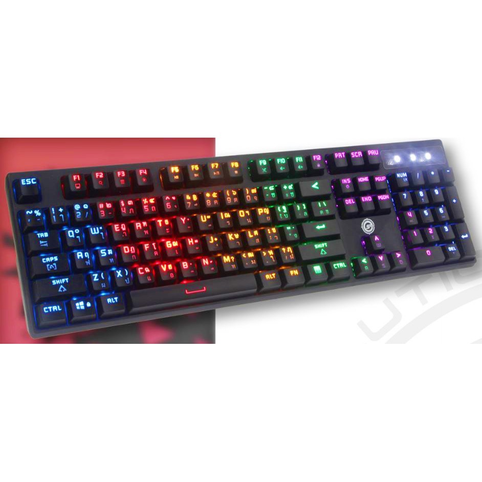KEYBOARD (คีย์บอร์ด) NEOLUTION E-SPORT Gaming Keyboard TITAN Rainbow ...