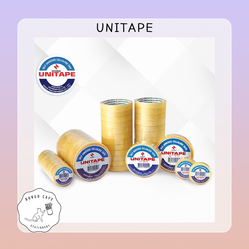 ๊Unitape (Cellulose Tape) /// เทปใส สก๊อตเทปใส เนื้อเหนียวติดทน หลาย ...