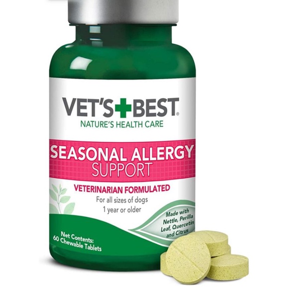 vetbest 60เม็ด seasonal allergy support อาหารเสริมภูมิแพ้ผิวหนังสำหรับ ...