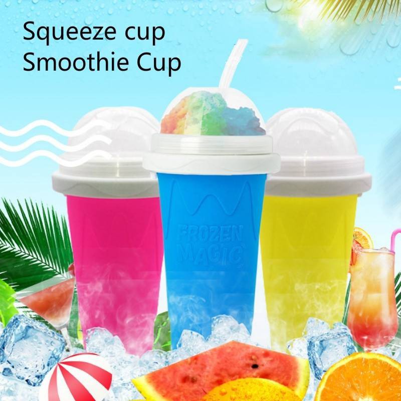 SQUEEZE FROZEN MAGIC CUP แก้วทำเครื่องดื่มสเลอปี้แบบบีบ | Shopee Thailand