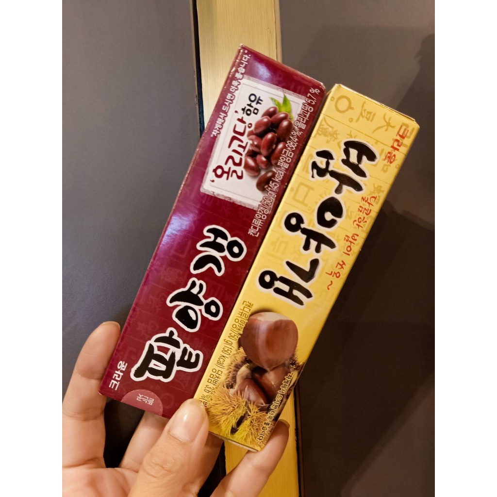 เยลลี่ถั่วแดง & เกาลัด밤양갱팥양갱 Crown Sweet Red Bean/Chestnut Jelly 55g ...