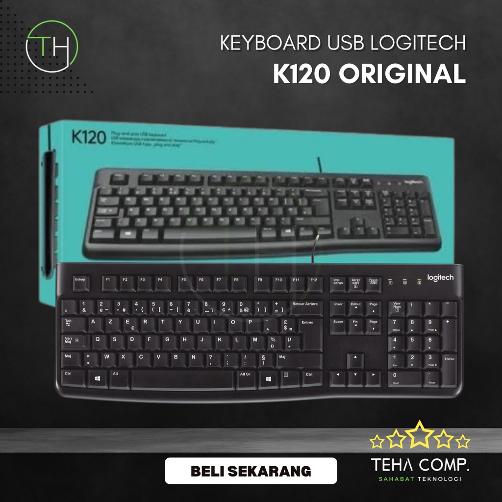 LOGITECH K120 USB Keyboard ใช้ได้กับพีซีและแล็ปท็อปพร้อมการรับประกันของ ...