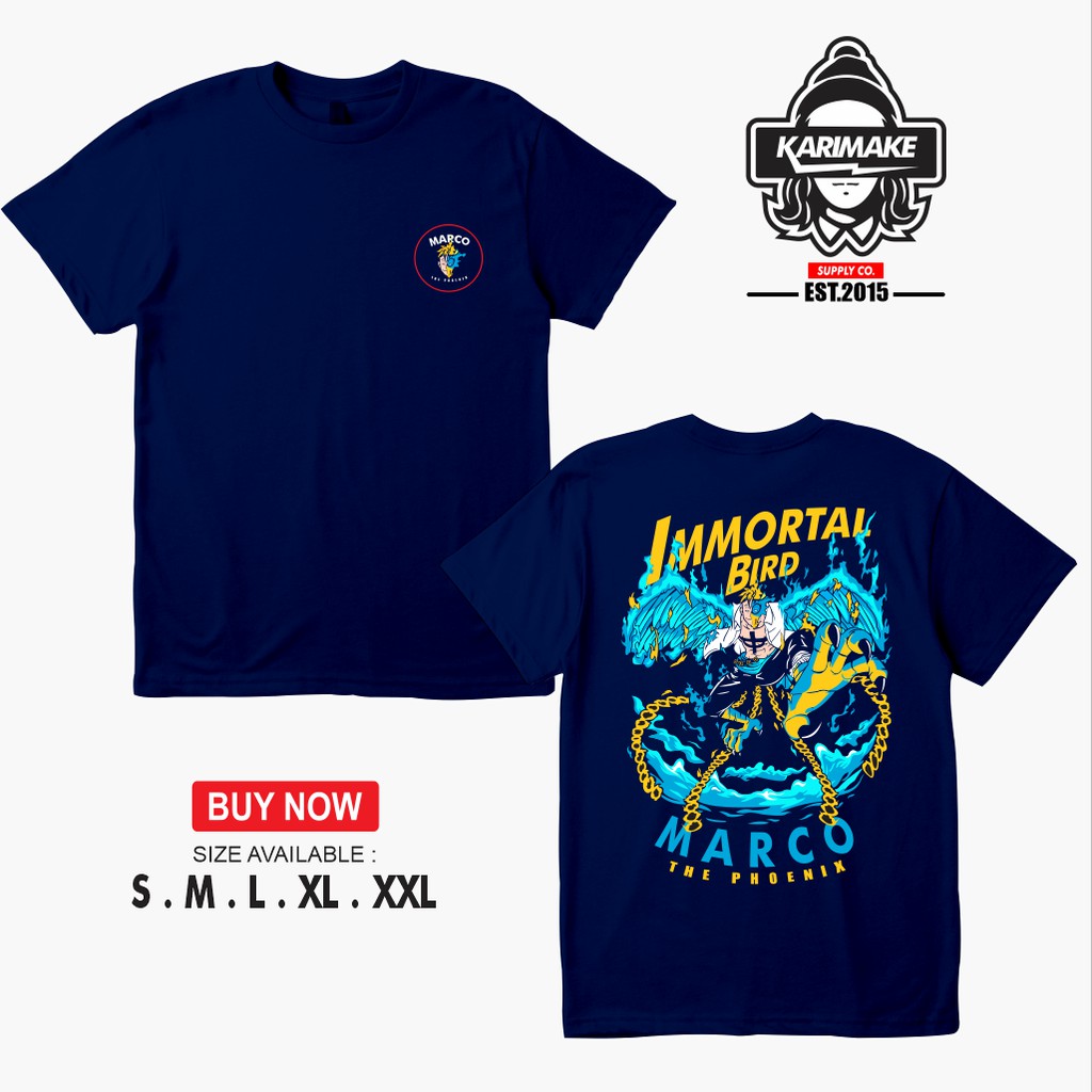 เสื้อยืด ลายการ์ตูนอนิเมะ One Piece MARCO THE PHOENIX SHIROHIGE CREW ...