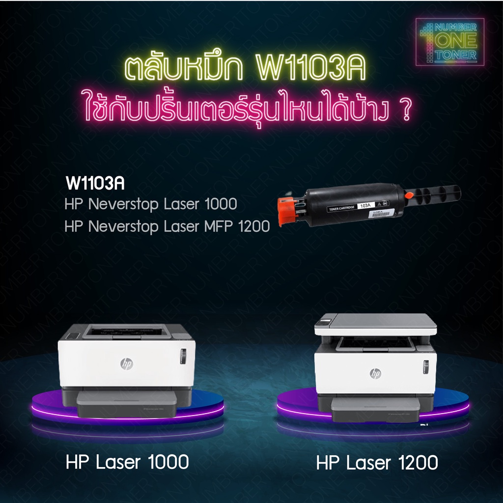 W1103A (103A) 1103 W1103A 1103A 103 ตลับหมึก เทียบเท่าคุณภาพสูง ประหยัด ...