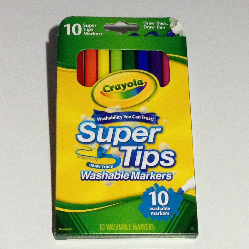 Crayola Washable Supertips Markers สีเมจิก10 สี หัวแบบพิเศษเส้นบางและ ...