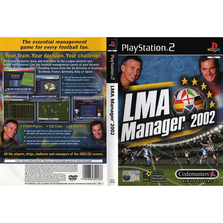 LMA MANAGER 2002 [PS2 EU : DVD5 1 Disc] | Shopee Thailand