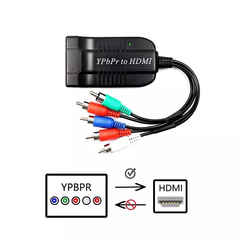 Component To HDMI Converter 5RCA Component RGB YPbPr ไปยัง HDMI ...