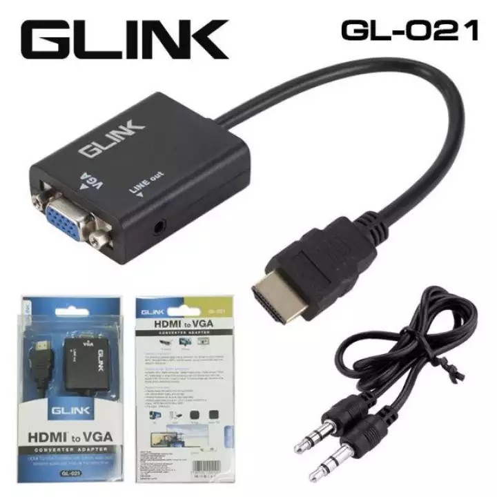 GLINK GL-021 Hdmi To Vga With Audio | Shopee Thailand
