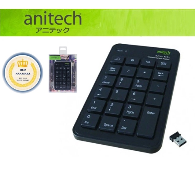 Anitech wireless numberic keyboard แป้นพิมพ์ตัวเลข รุ่นN181 | Shopee ...