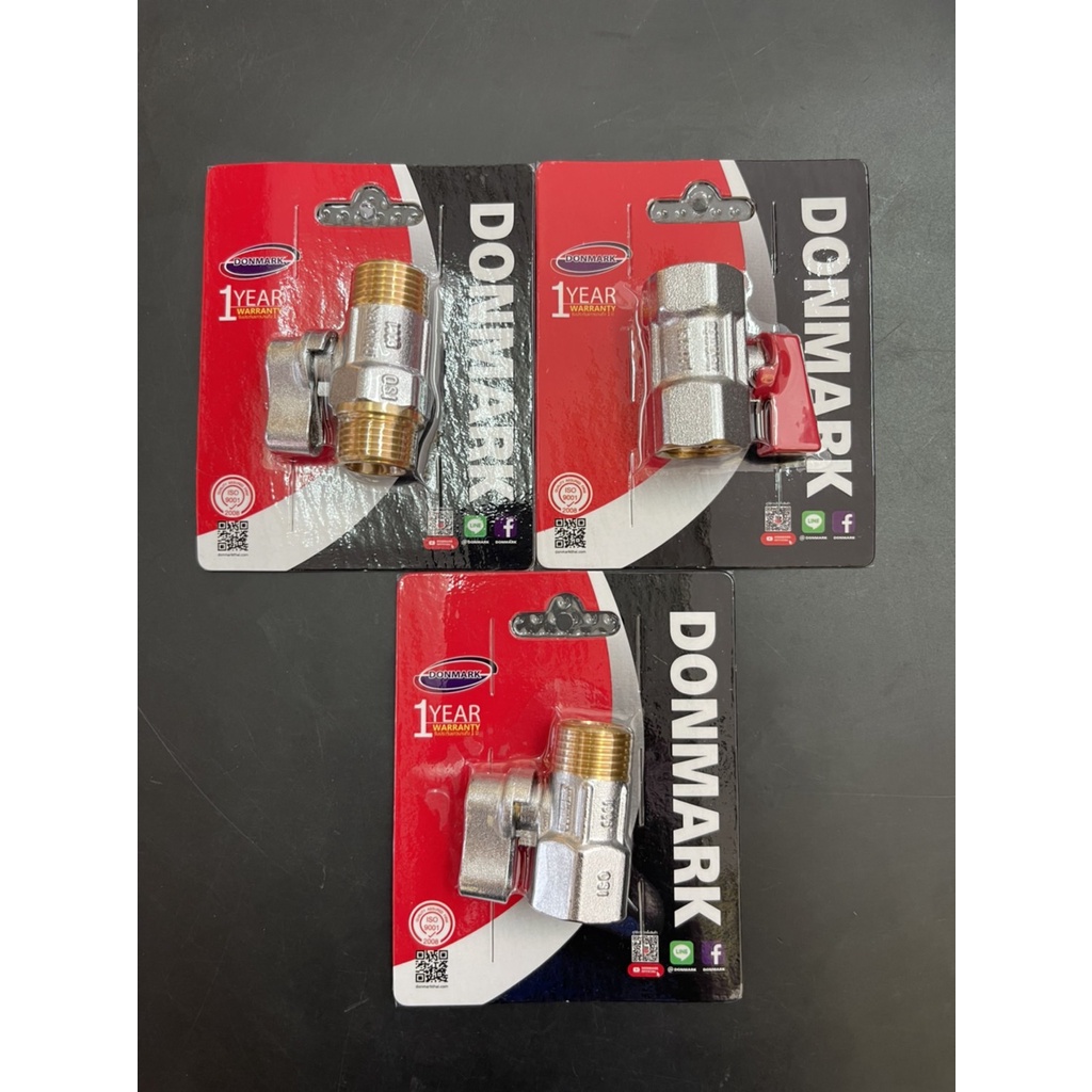 มินิบอลวาล์วทองเหลือง ขนาด 4 หุน (1/2) ผผ. , มม. , ผม. DONMARK | Shopee Thailand