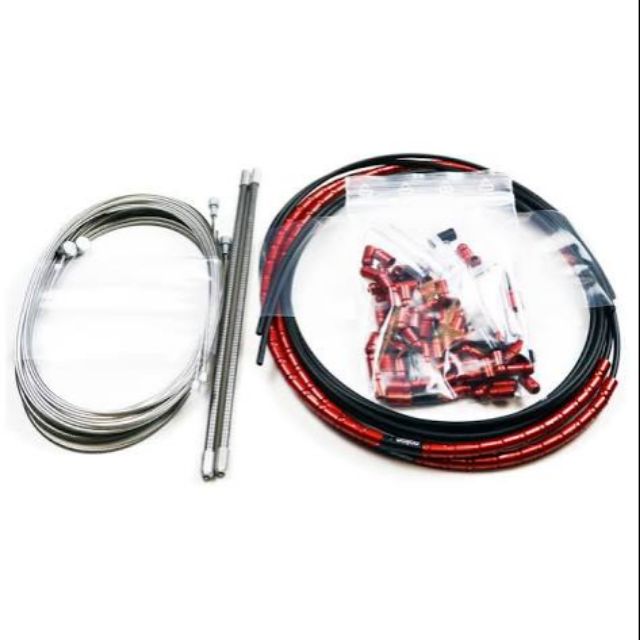 สีแดง สายแต่งสาย cable ยี่ห้อ nokon | Shopee Thailand