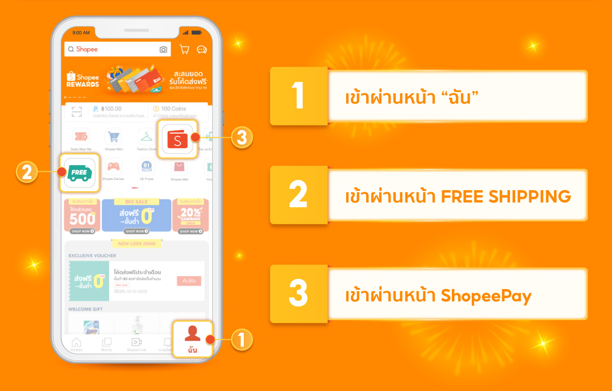 Shopee Rewards | สะสมยอด Shopee รับโค้ดส่งฟรี*และโปรมากมาย!
