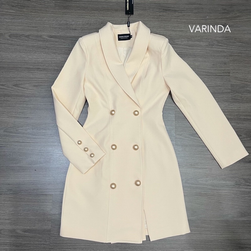 Varinda เดรสสูท ชุดทำงานแขนยาว #10025 | Shopee Thailand