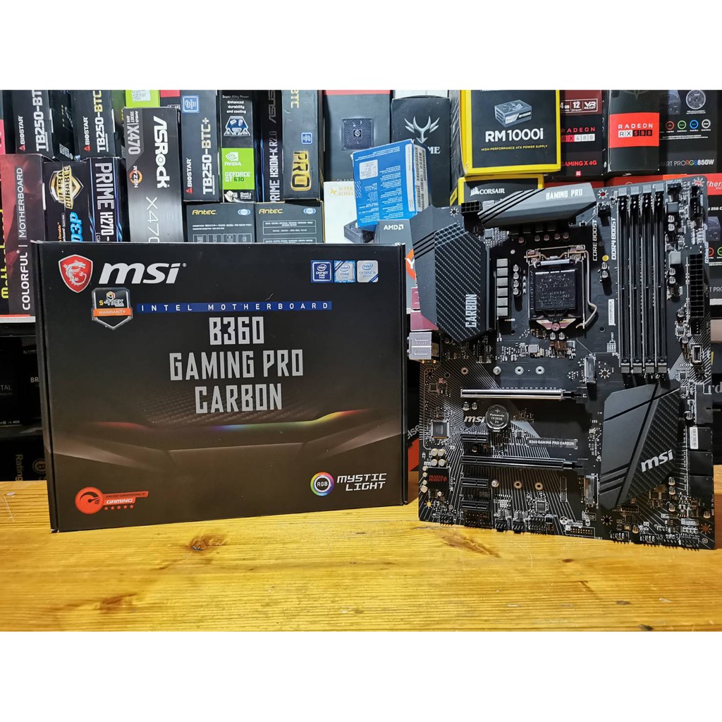 เมนบอร์ด(mainboard) msi b360 gaming pro carbon (socket1151V2) | Shopee ...
