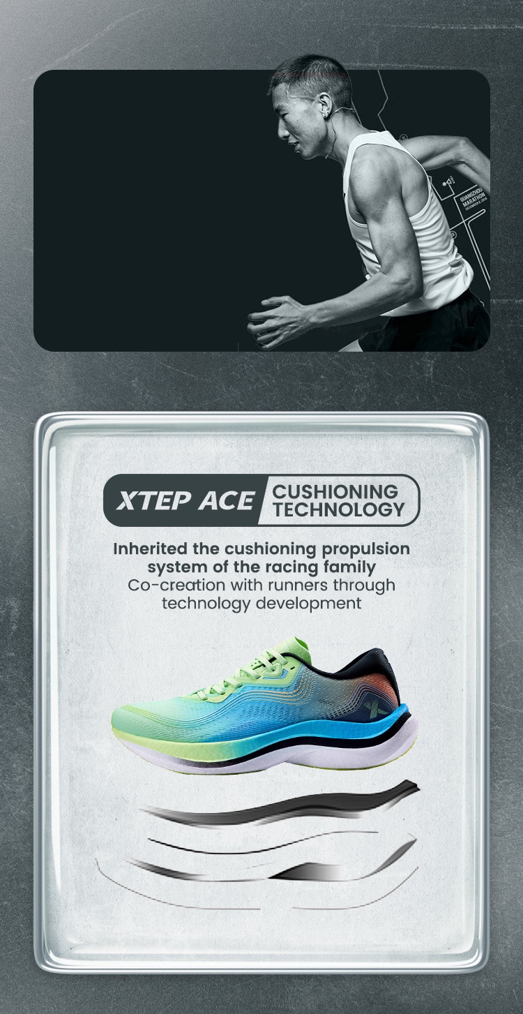 XTEP 260 2.0 รองเท้าวิ่งผู้ชายแข่งมืออาชีพรองรับความเสถียรรีบาวด์น้ําหนักเบาทนต่อการสึกหรอกัน ...