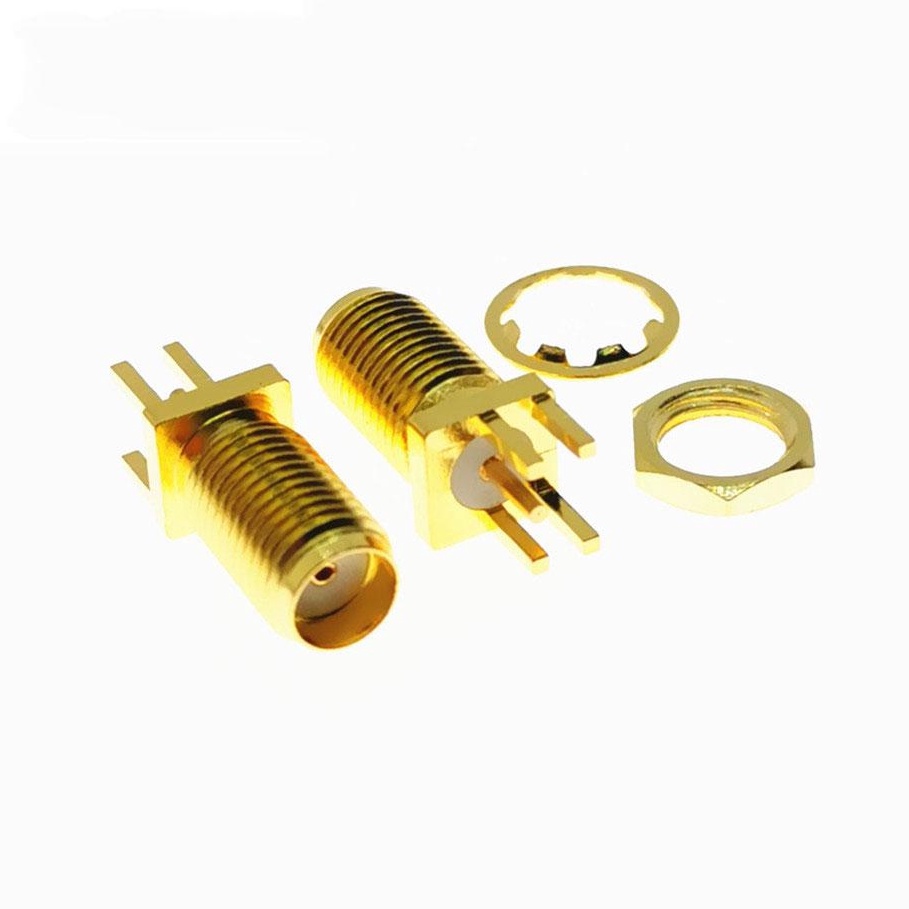 2pcs SMA หญิงหรือ RP-SMA หญิง (ชาย pin) RF Connector Nut Solder PCB ...