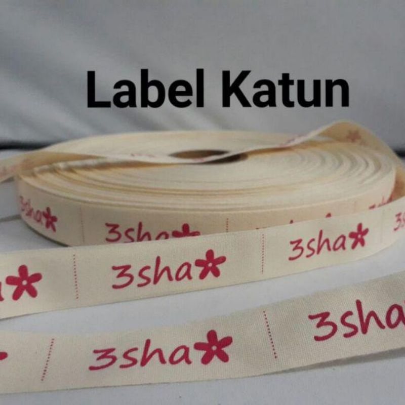 Katun MINIMAL เสื้อผ้า LABEL 1 ซม. FLAT COTTON MINIMUM ORDER 1ROLL ...