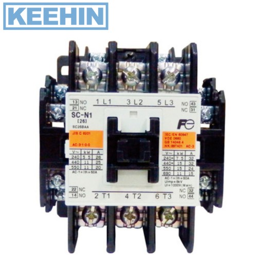 แมกเนติกคอนแทคเตอร์ รุ่น SC-N1 110V FUJI Magnetic Contactor Model SC-N1 ...