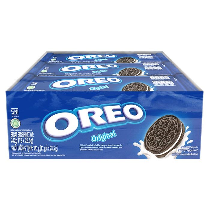 โอริโอ้ คุกกี้แชนวิช รสช็อกโกแลตสอดไส้ครีมกลิ่นวานิลลา 5บาท *แพ็ค12ซอง* 27.6g | Shopee Thailand
