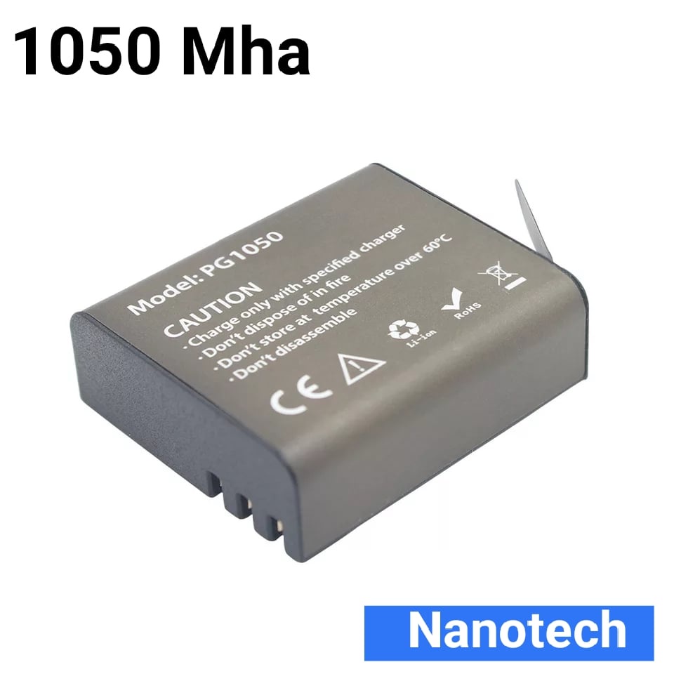 🔥🔥🔥1050 Mha🔥🔥🔥แบตเตอรี่ + Dual Charger สำหรับ EKEN H9 H9R H3R H8R H8PRO ...