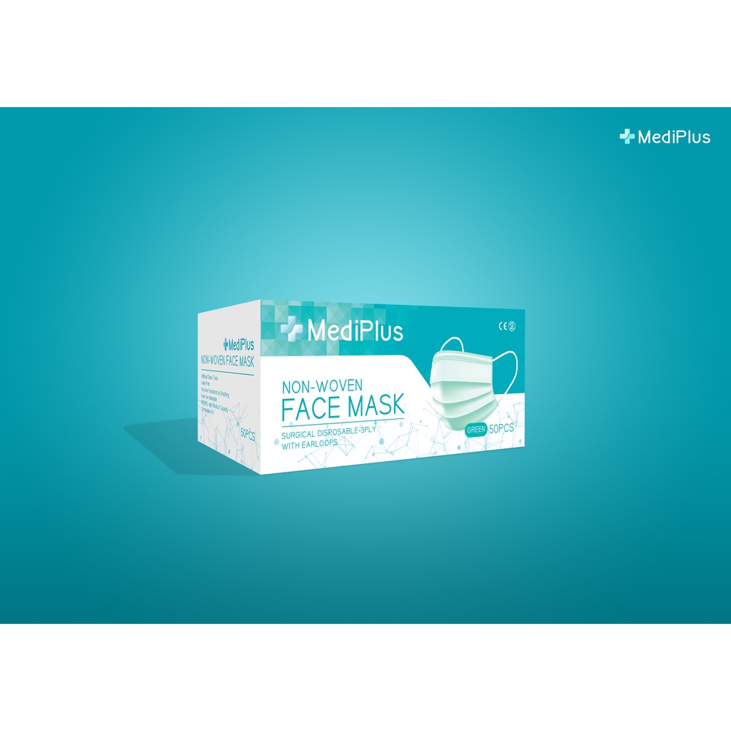 MediPlus Surgical Mask หน้ากากอนามัย 3 ชั้นชนิดทางการแพทย์ | Shopee ...
