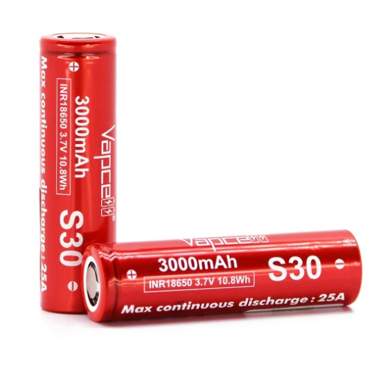 (ส่งจากไทย) [แบตเตอรี่] Vapcell S30 18650 3000mAh 25A Battery แบตเตอรี่ ...