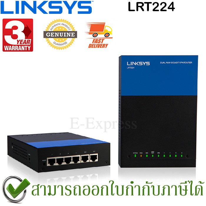 LINKSYS LRT224 DUAL WAN GIGABIT VPN ROUTER ของแท้ ประกันศูนย์ 3ปี ...