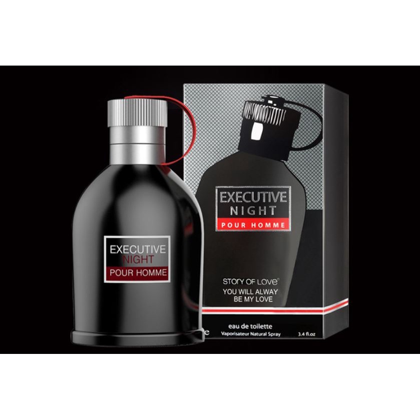 HUGO EXECUTIVE NIGHT BLACK POUR HOMME --- Eau De Toilette 100ml ...