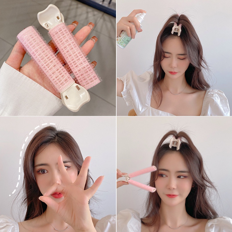 สไตล์เกาหลี Air Bangs Curl Clip หน้าผาก Curl Clip ทำให้ผมของคุณปุย ...