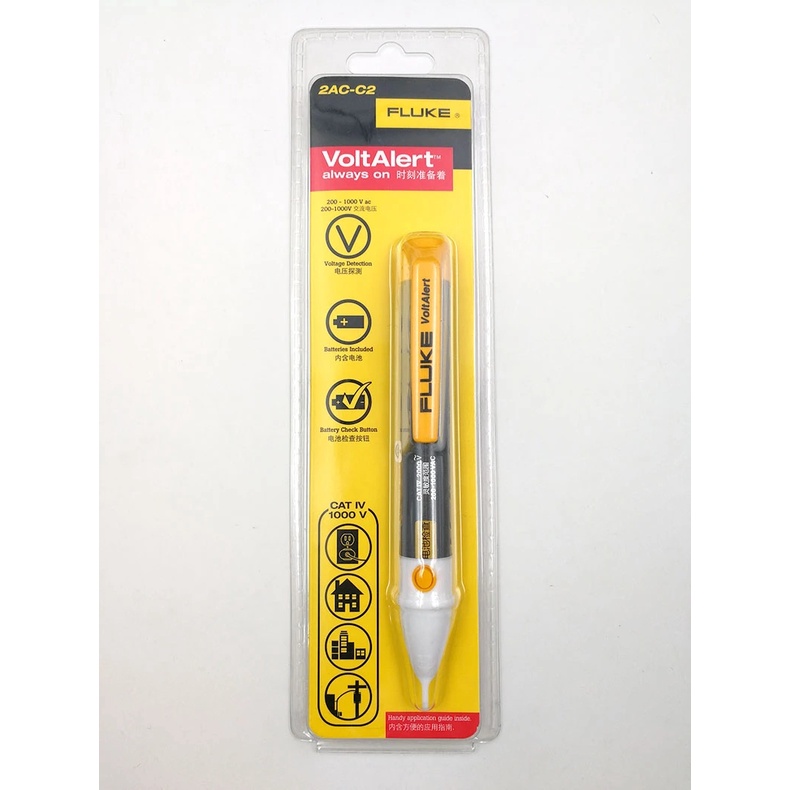 Fluke 1AC-C2 II/2AC-C2/2AC เครื่องทดสอบแรงดันไฟฟ้าแบบไม่สัมผัสเครื่อง ...