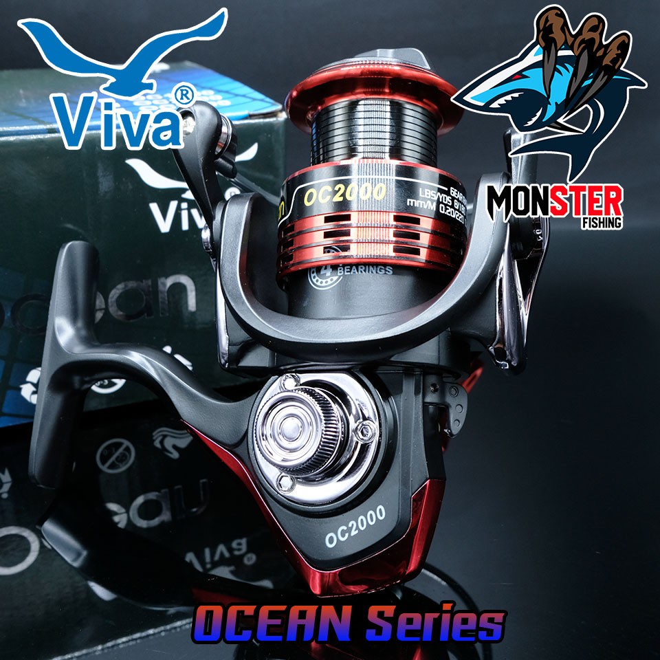 รอกตกปลา รอกสปินนิ่ง VIVA OCEAN OC1000/2000/3000/4000 มาพร้อมแขนแต่ง ...