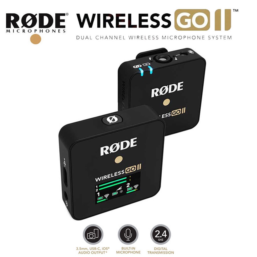Rode Wireless GO II Single ไมโครโฟนไร้สายดิจิตอลขนาดกะทัดรัด/เครื่อง ...