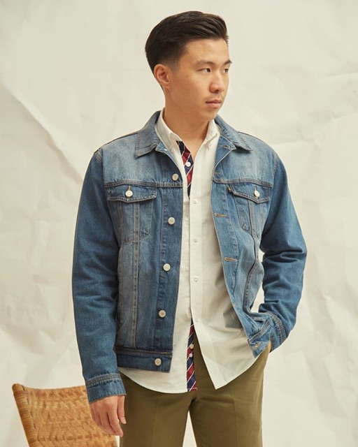 Denim jacket cotton denim | Shopee Thailand