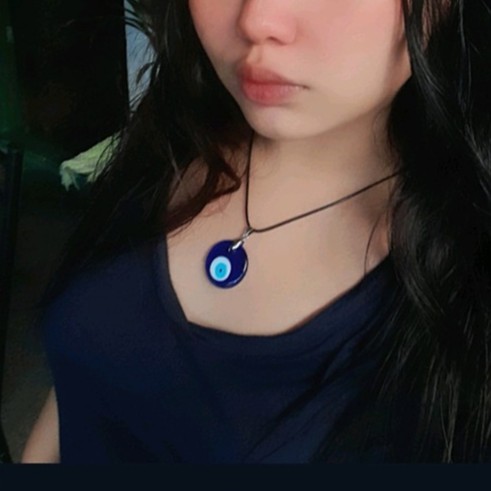 Blessed Evil Eye สร้อยคอผู้หญิง Lucky Charm จี้รอบตาสีฟ้าเชือกสร้อยคอ ...