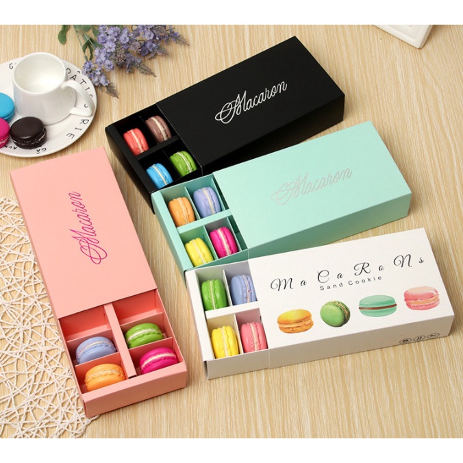 กล่องใส่มาการอง 6 ช่อง และ 12 ช่อง พิมพ์ลาย #macaron box (MA) | Shopee ...