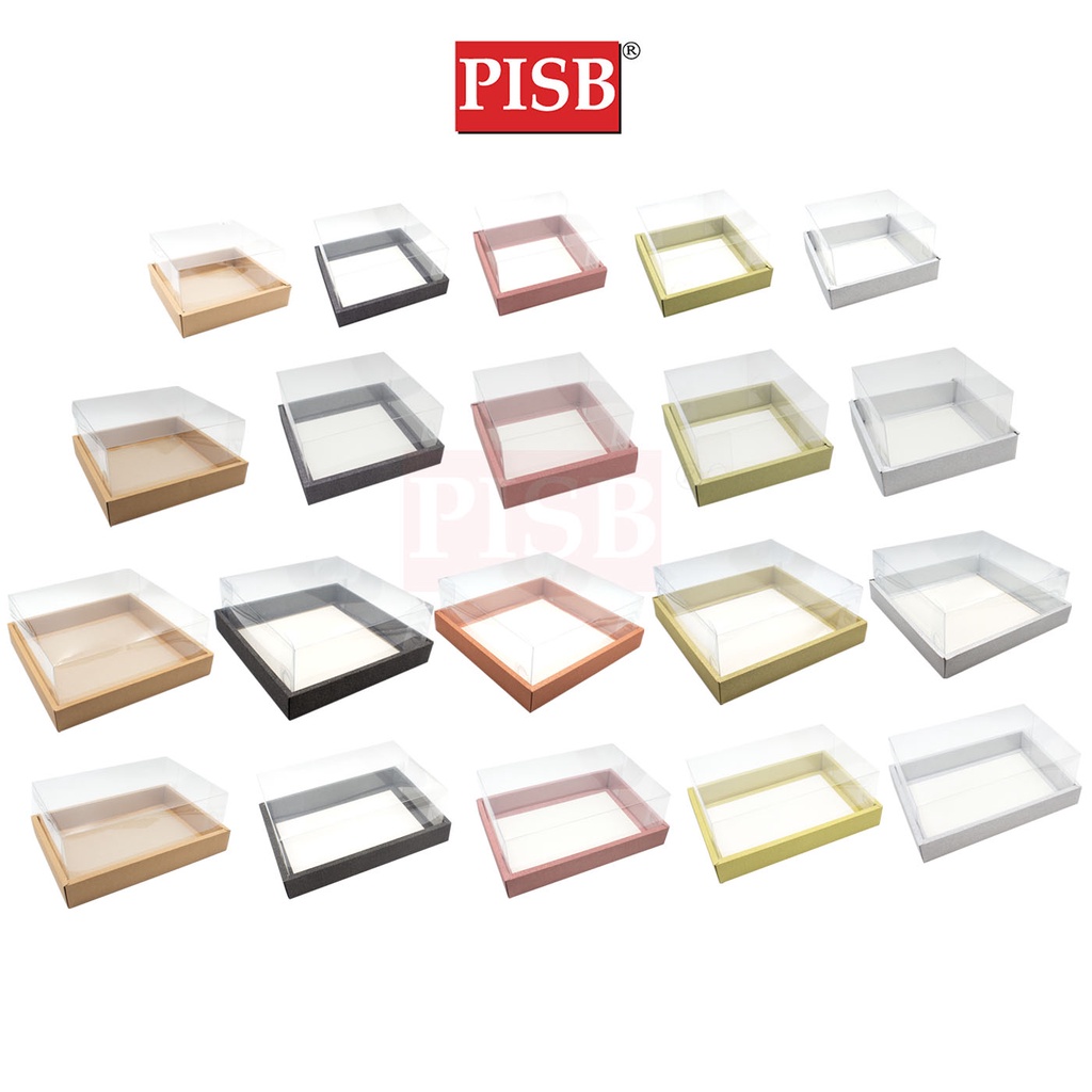 ร050311/12/13/57/581 กล่องเค้กใส Square Glitter กล่อง PVC Kotak Kek ...